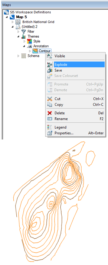 Creating contour lines on a TIN