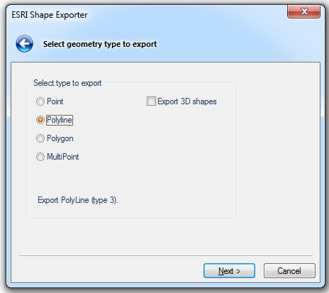 ESRI Shape (Export Format)