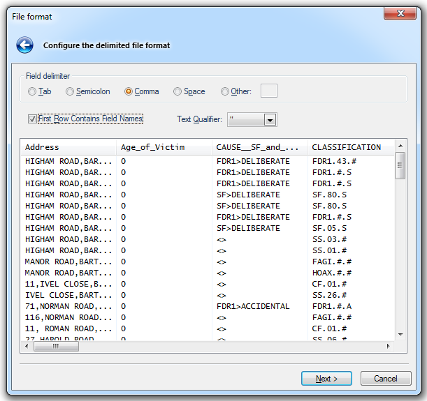 Insert Points from CSV File (Command)