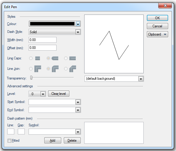 Creating, Choosing and Editing Pens