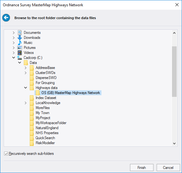 OS MasterMap Highways Network