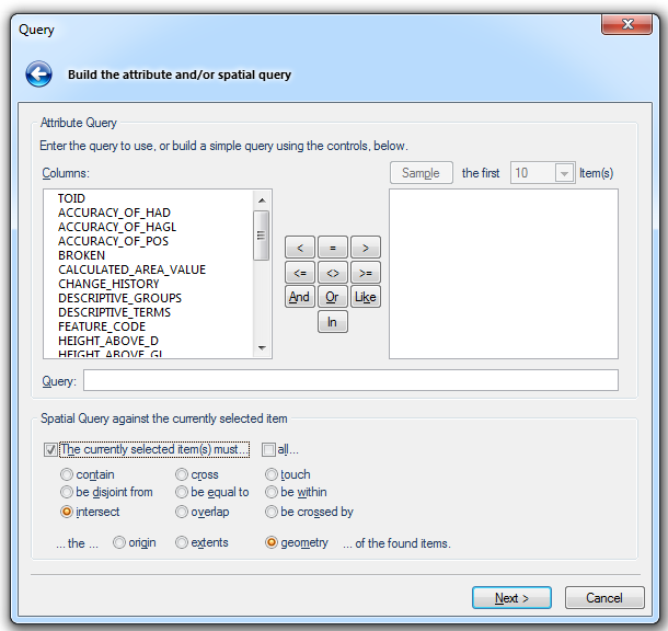 Querying Spatial Database Spatial Overlays