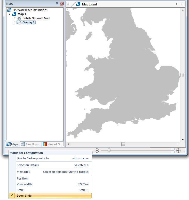 Status Bar Configuration Options