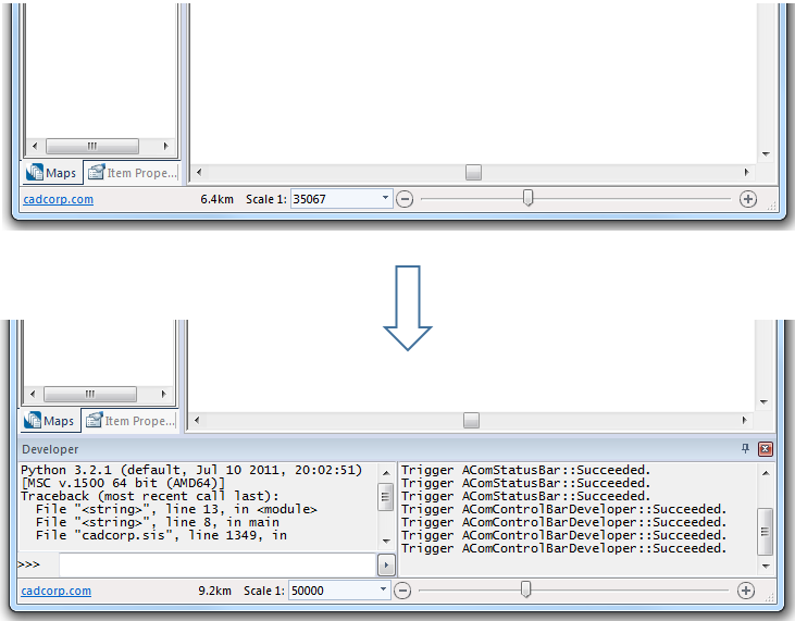 Developer Control Bar