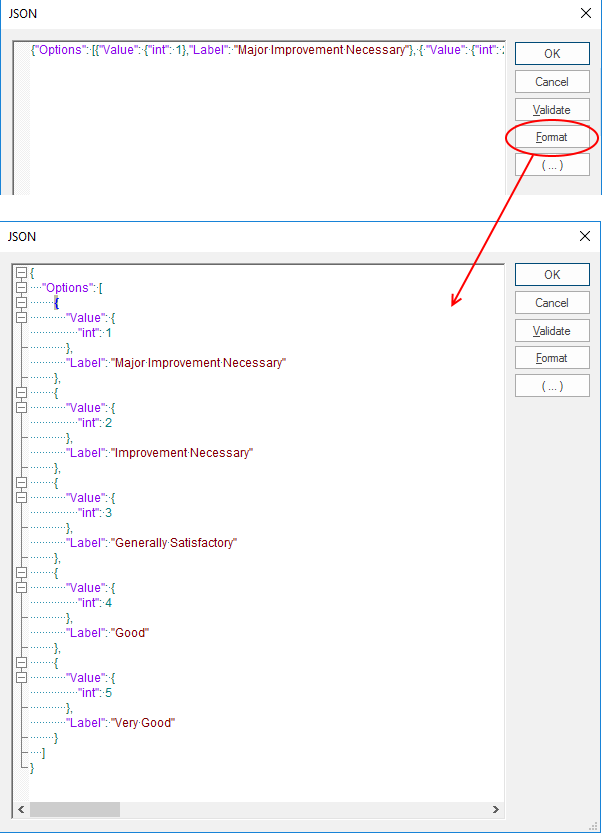 Schema Options Property