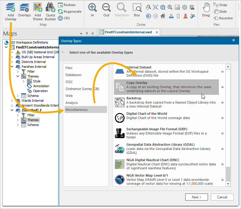 Copying and Moving Overlays