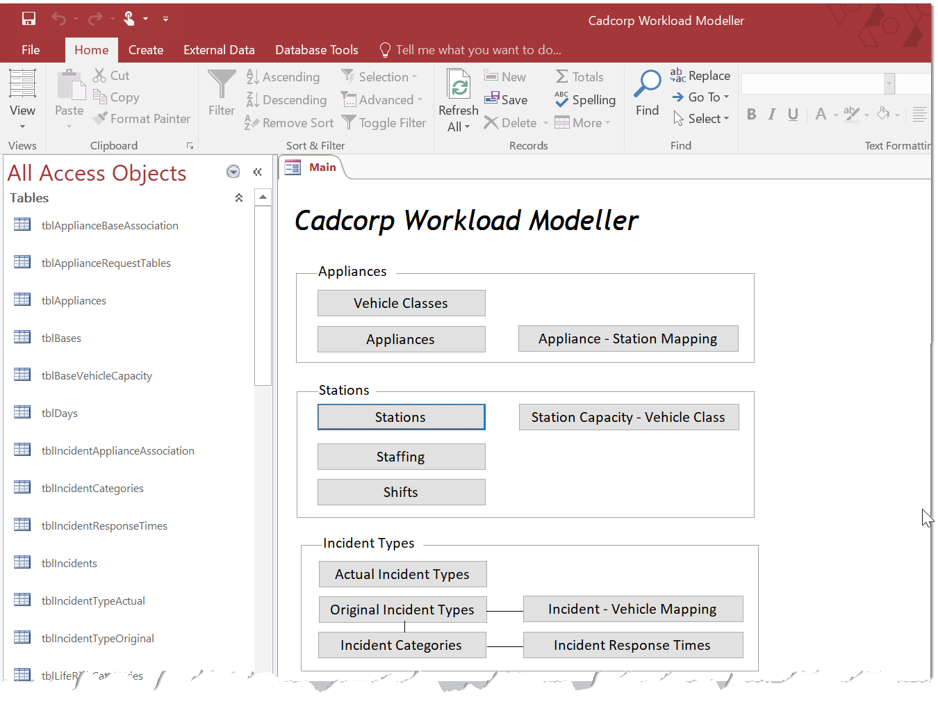 Workload Modeller Add-in Database - Introduction
