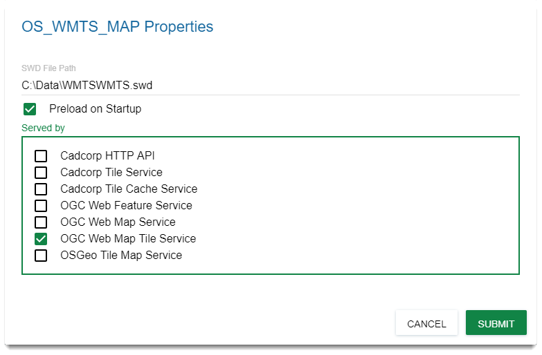 Create an OGC Web Map Tile Service (WMTS)