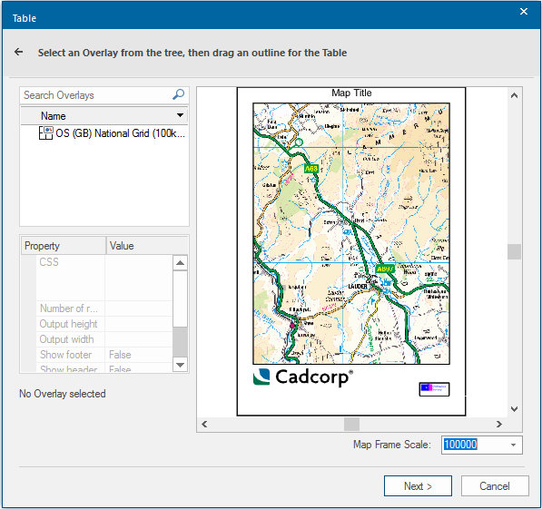 Add Table- Print Templates