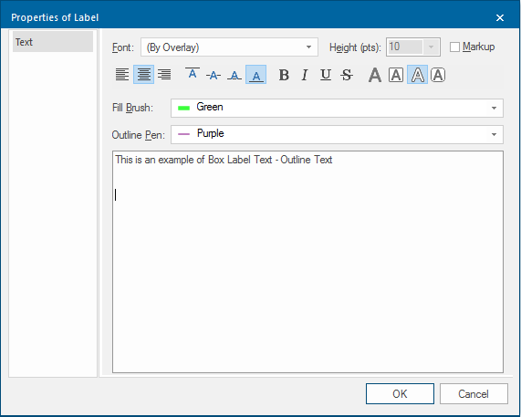Outlining Box Label Text
