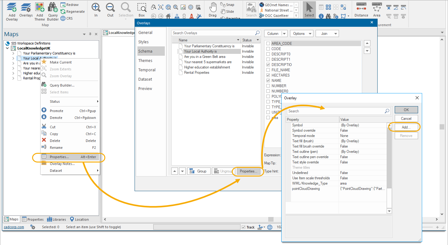 Set up the SWD to enable Search By Area