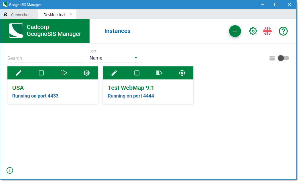 Creating a connection - GeognoSIS Manager Desktop