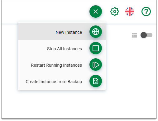 Creating a new server instance