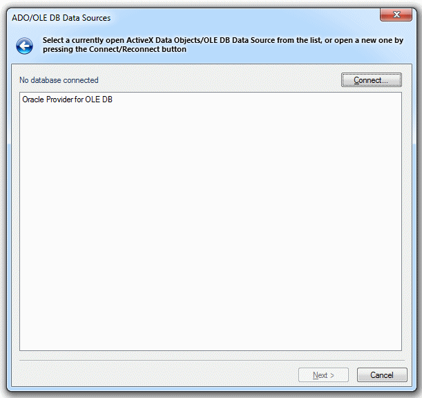 ActiveX Data Objects (for View Geometry database)