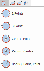 Circle: Radius, Point, Point