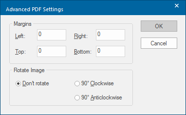 Publish to PDF General Settings