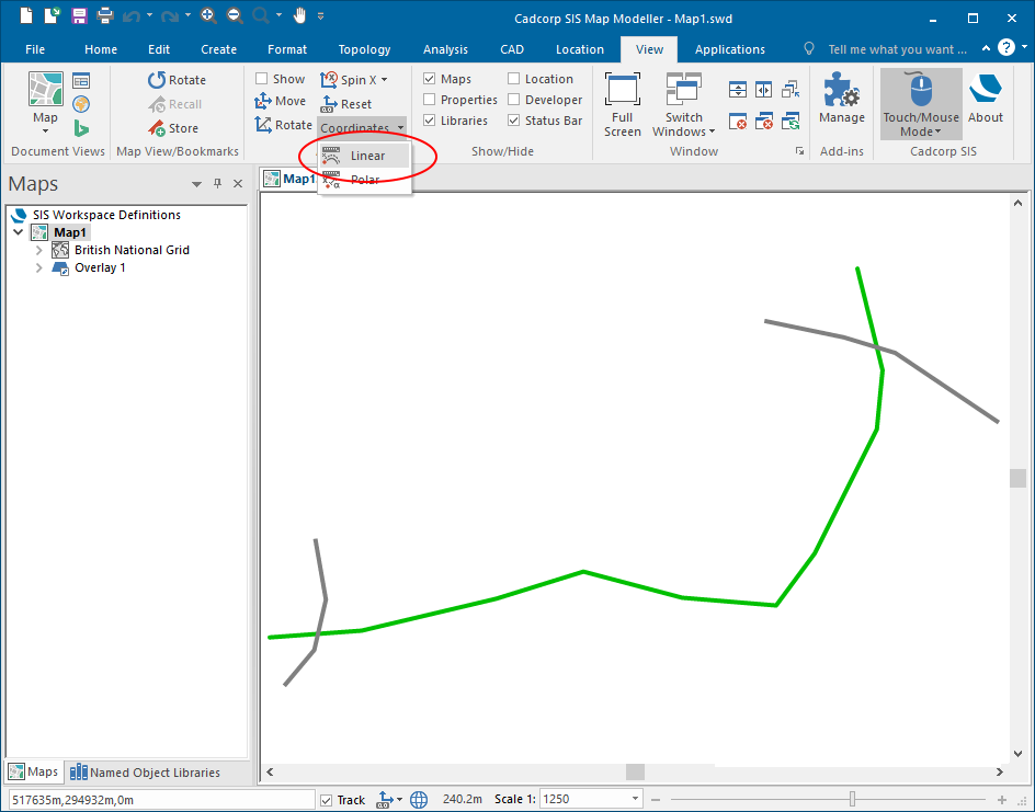 Linear (measure positions along a path)
