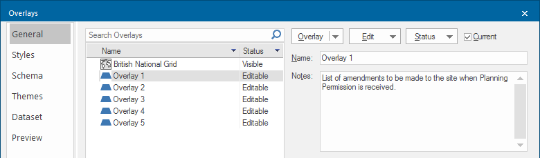 Adding notes to overlays