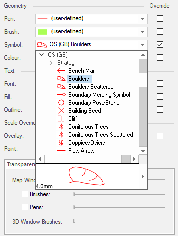 Assign a symbol to an overlay