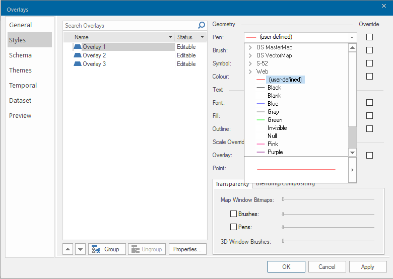 Changing the Overlay pen