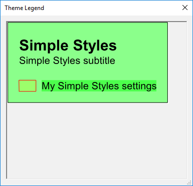 Filter Scales Legend