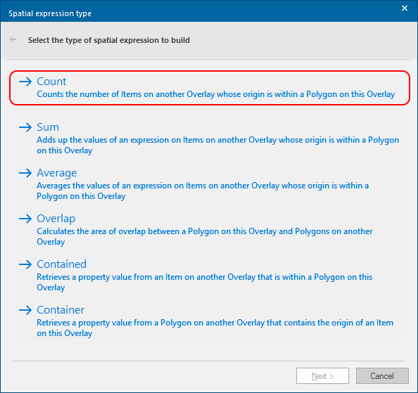 Count-Spatial Expression Type