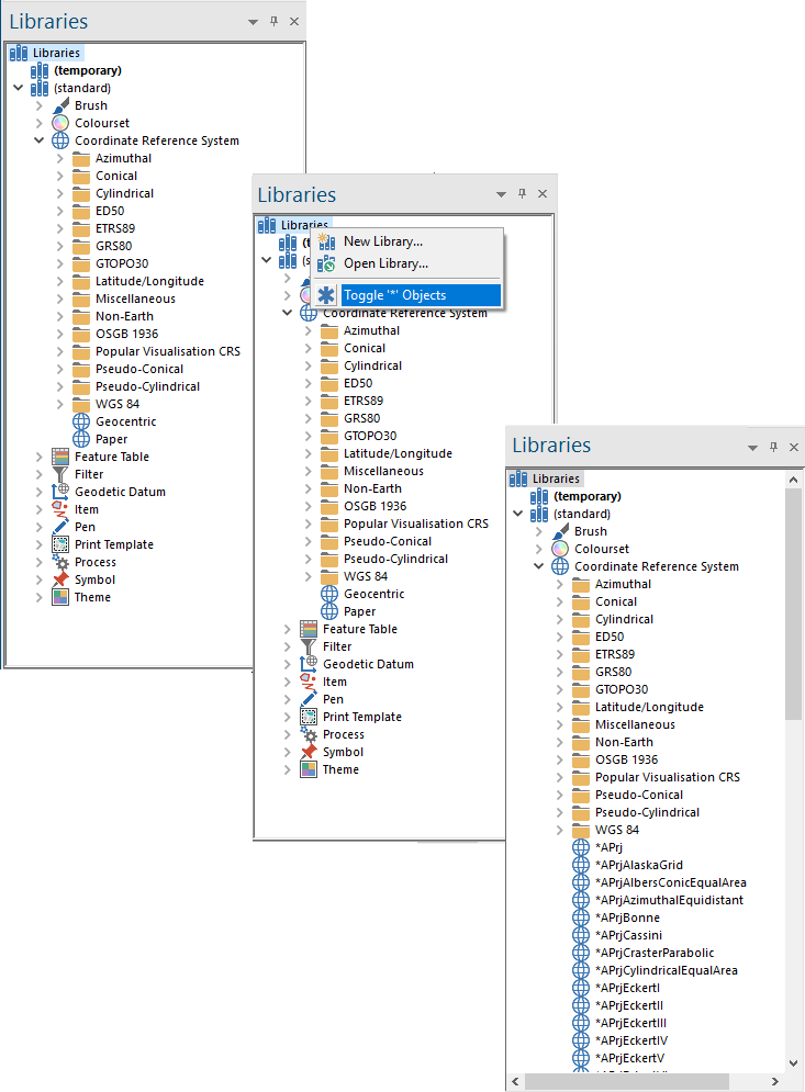 Libraries Control Bar