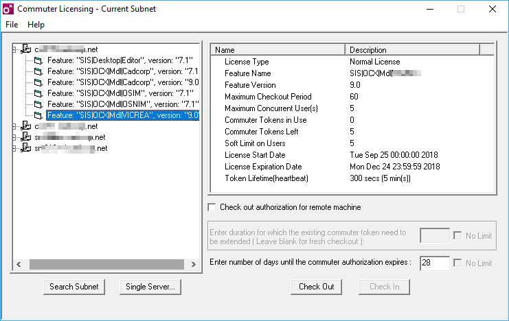Commuting a Network Licence
