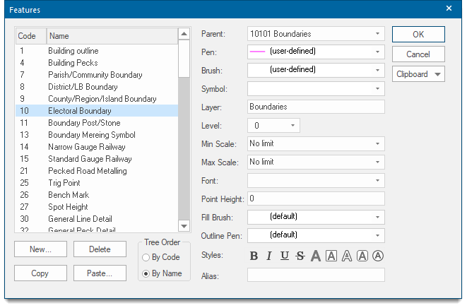 Create new feature tables